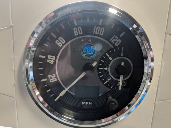 CDB 4-1/2" Old Style VW, Dual Gauge - 120mph GPS Speedometer / 8K ...